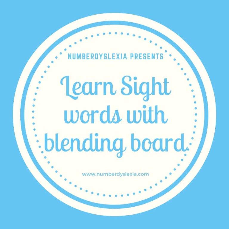 Excel Orton Gillingham sight words using blending board - Number Dyslexia