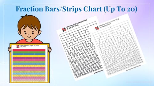 Free Printable Fraction Bars/Strips Chart (Up To 20) - Number Dyslexia