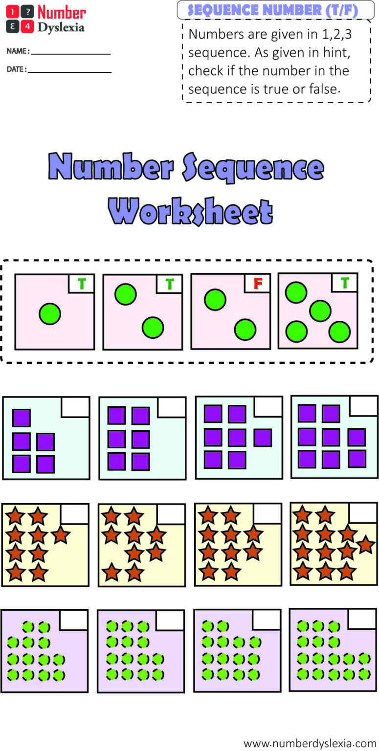 Free Printable Number Sequencing Worksheets PDF Number Dyslexia Free Printable Number Sequencing Worksheets PDF Number Dyslexia