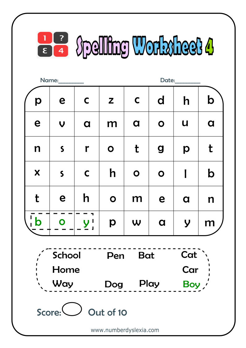 Spelling Worksheets Printable Printable Blank World