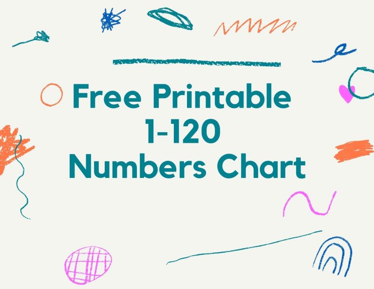 Free Printable 1-120 Number Chart [PDF] with Missing Numbers and Blank ...