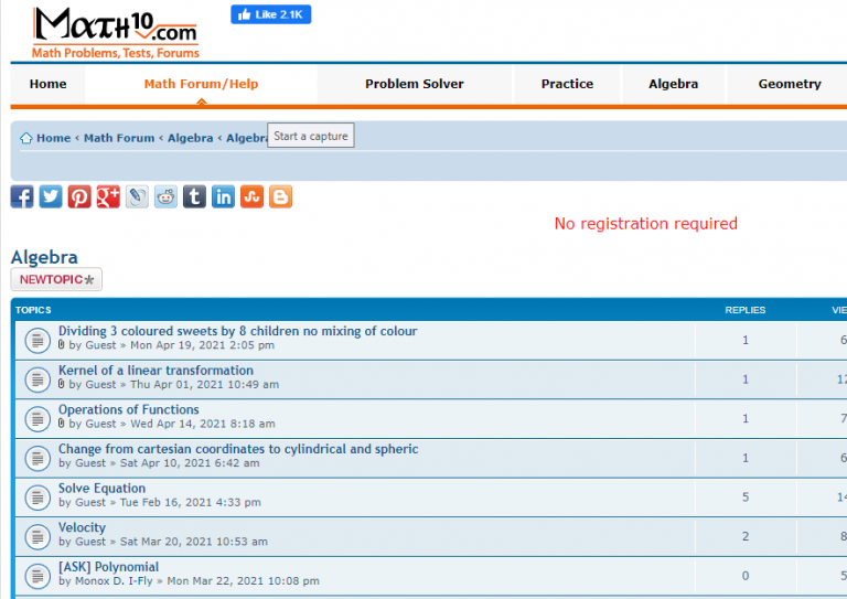 Top 7 Useful Online Forums for Algebra and Calculus Related Discussions ...