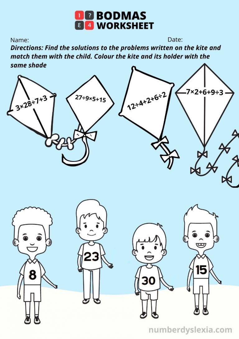 Free Printable BODMAS Worksheets For Grade 5-7 [PDF] - Number Dyslexia