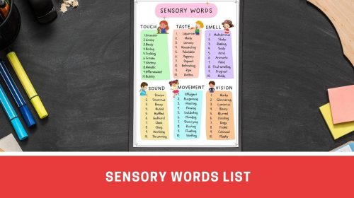 Printable List of 240 Sensory Words With Free PDF - Number Dyslexia
