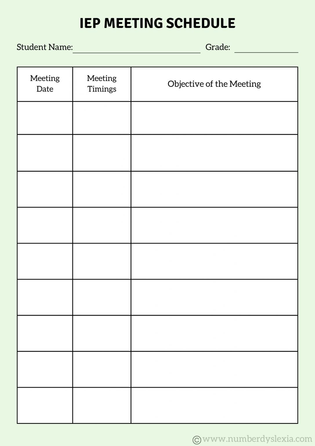 Printable IEP Organizers For Parents And Teachers [PDF Included ...