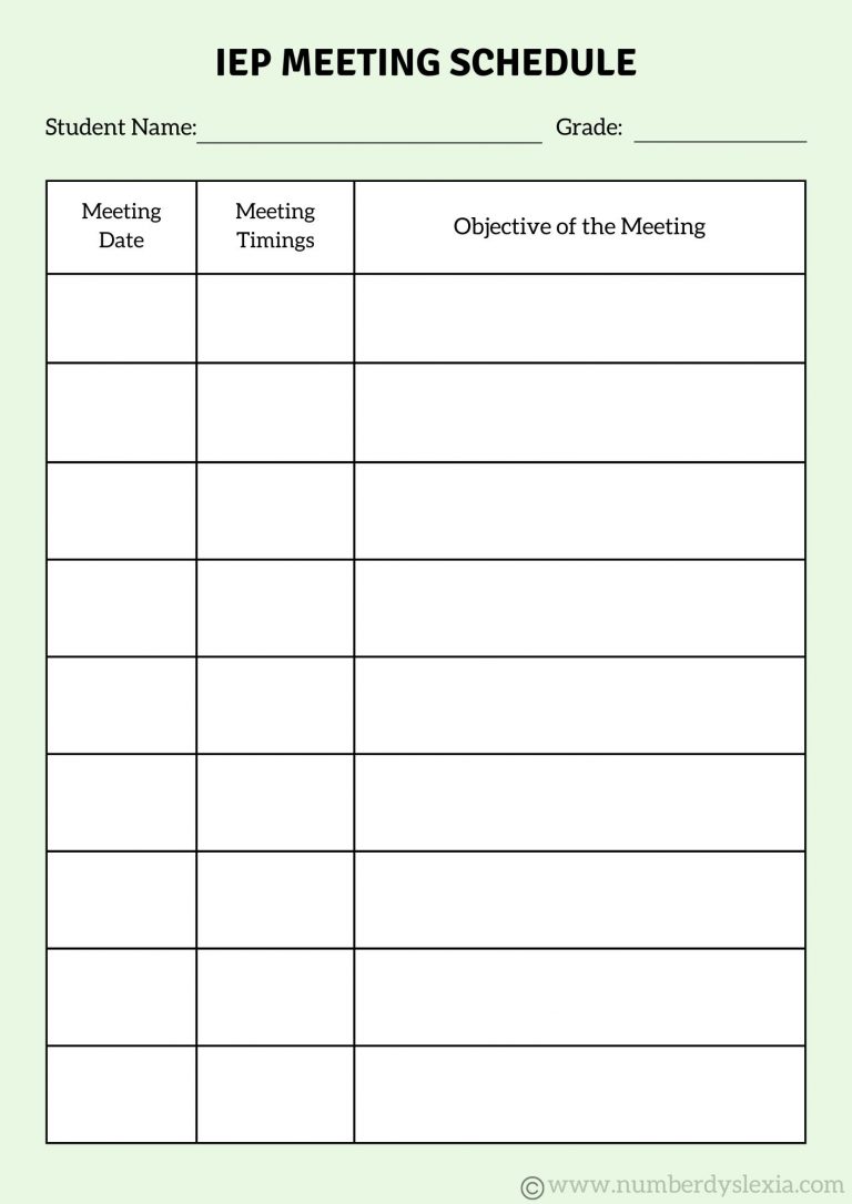 Printable IEP Organizers For Parents And Teachers [PDF Included ...