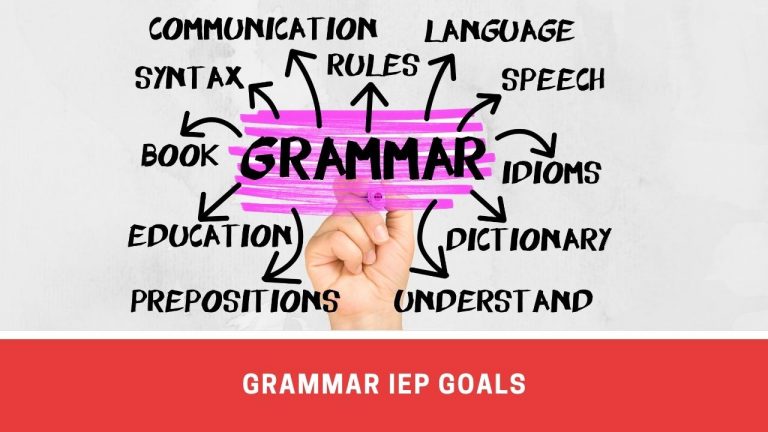 Grammar IEP Goals [PDF Included] - Number Dyslexia