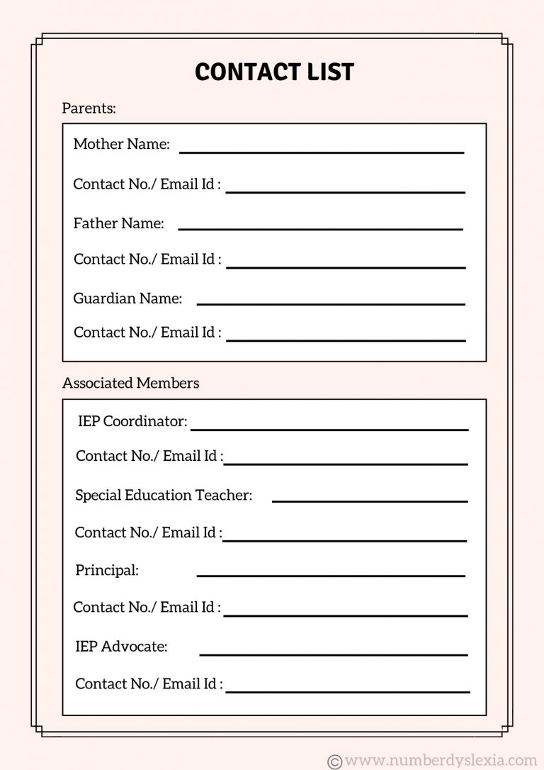 Printable IEP Organizers For Parents And Teachers [PDF Included ...