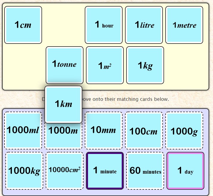 Converting MM CM M And KM Length Equivalents Matching Cards