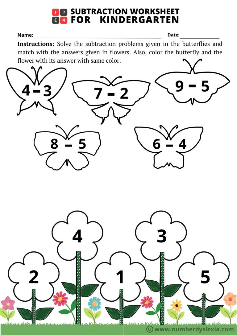Printable Addition And Subtraction Worksheets For Kindergarteners [PDF ...