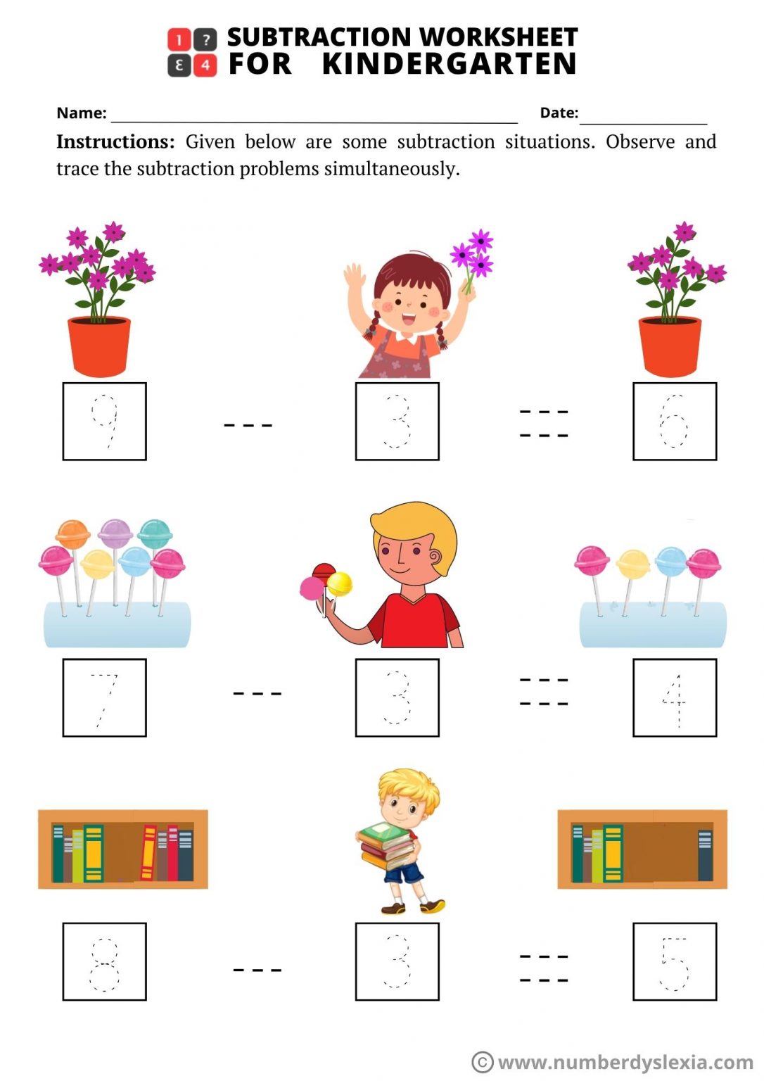 Printable Addition And Subtraction Worksheets For Kindergarteners [PDF ...