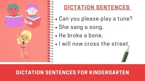 10 Dictation Sentences For Kindergarteners [PDF Included] - Number Dyslexia