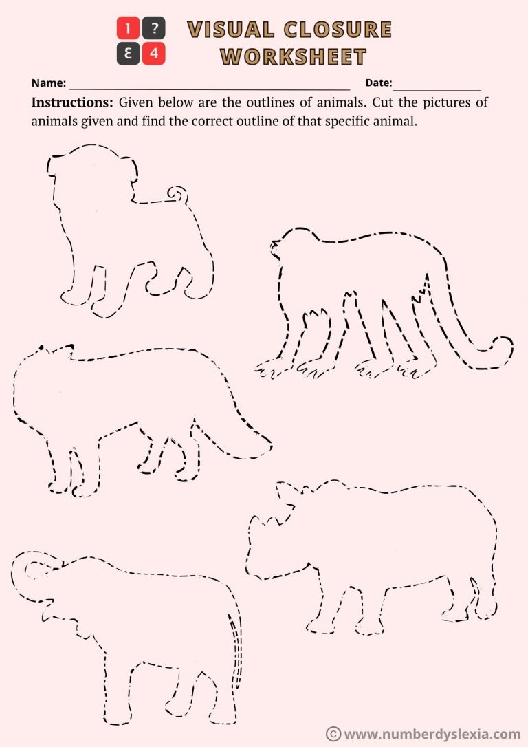 Visual Closure Worksheet