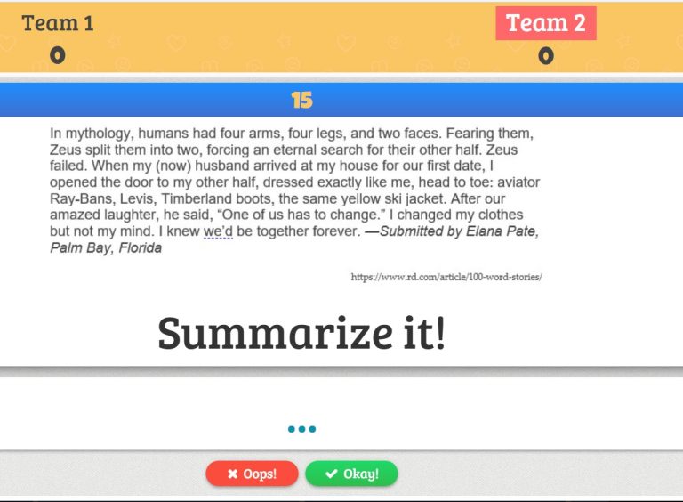 7 Fun Summarizing Games To Play Online - Number Dyslexia