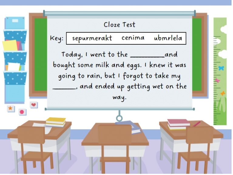 10 Fun Games And Activities For Practicing Cloze Tests - Number Dyslexia