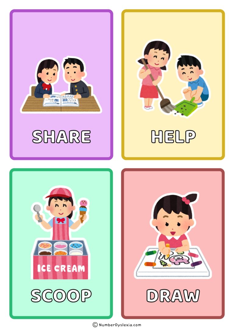 120 Action Words List With Pictures [PDF Included] - Number Dyslexia