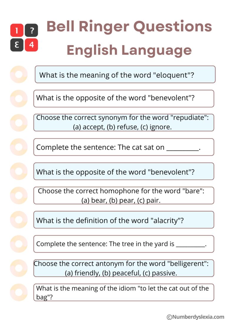 51 Bell Ringer Questions For Teachers To Try PDF Included Number