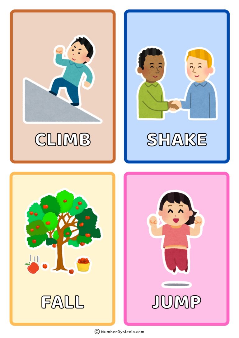 120 Action Words List With Pictures [PDF Included] - Number Dyslexia