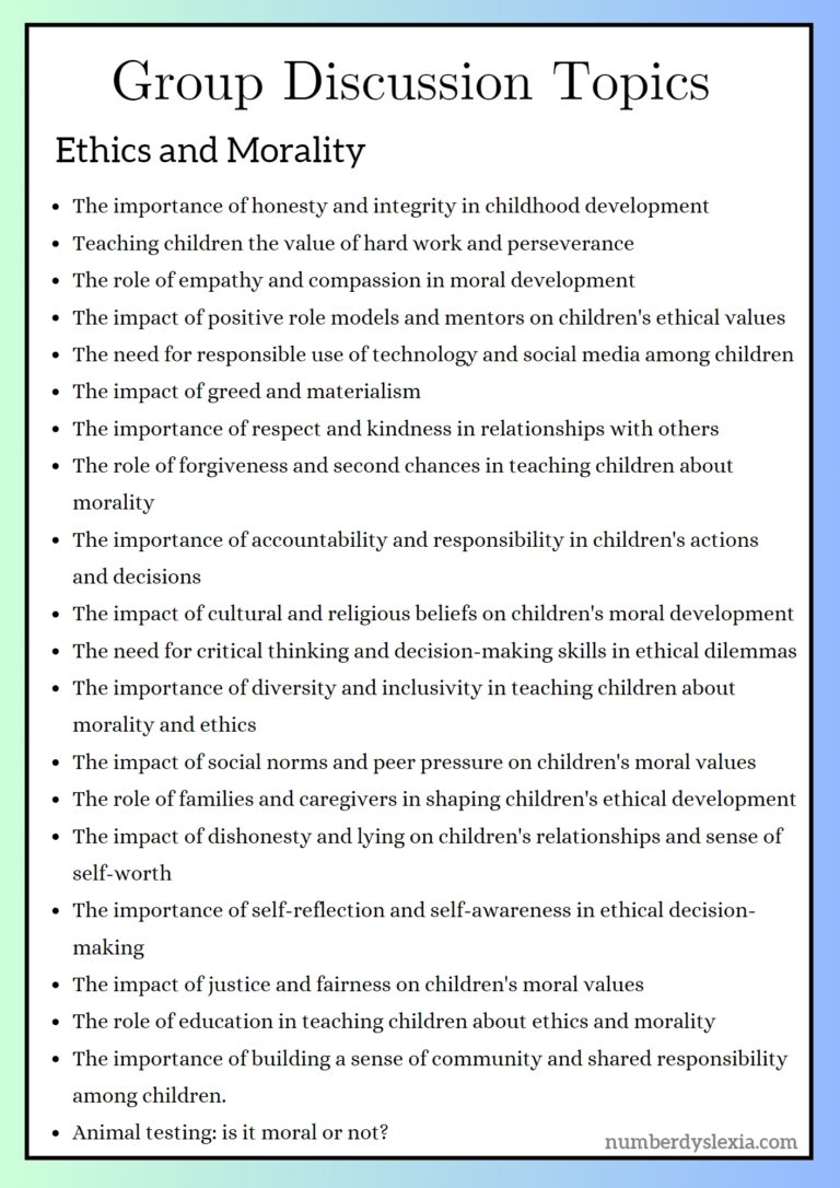 List Of 80 Group Discussion Topics [PDF Included] - Number Dyslexia