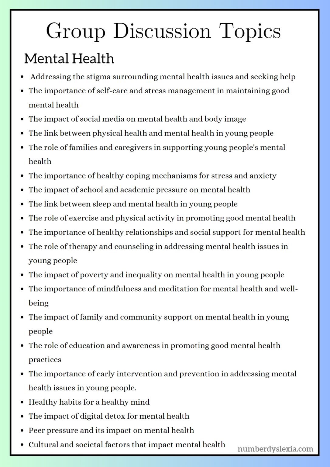List Of 80 Group Discussion Topics [PDF Included] - Number Dyslexia