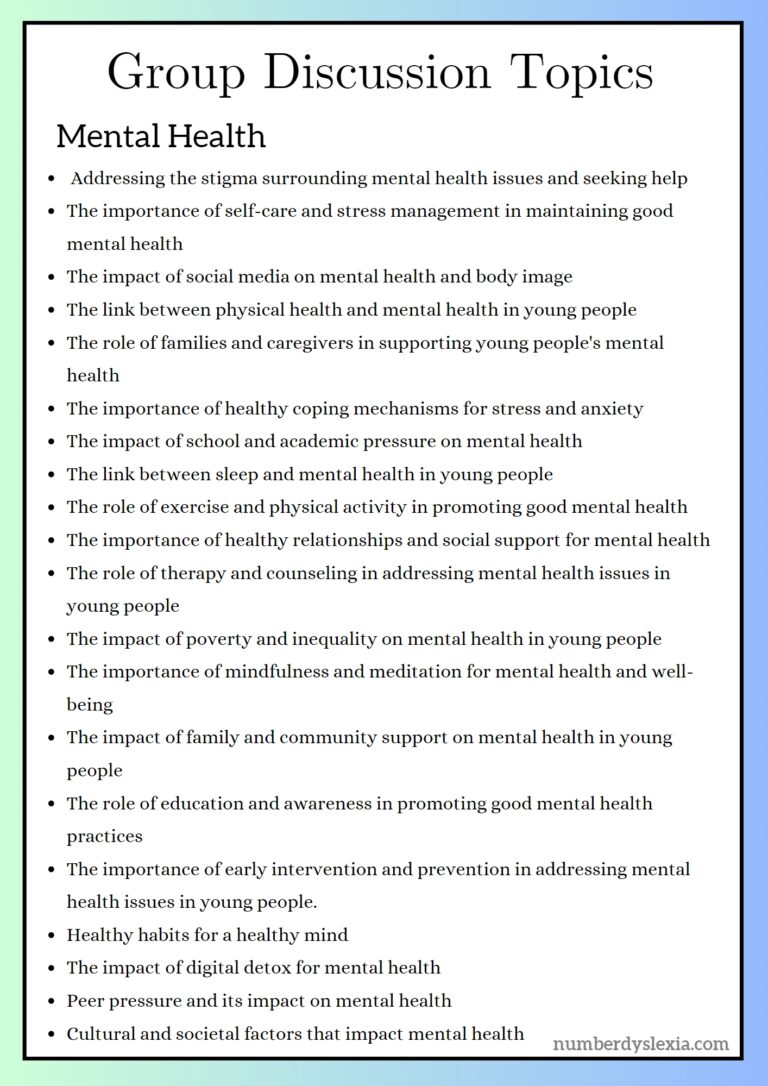 List Of 80 Group Discussion Topics [PDF Included] - Number Dyslexia