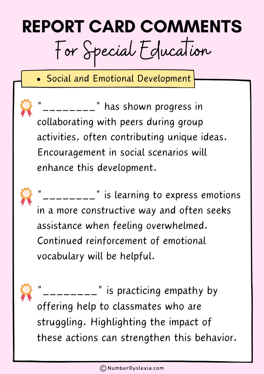 160 Report Card Comments For Students With Special Needs [PDF Included ...