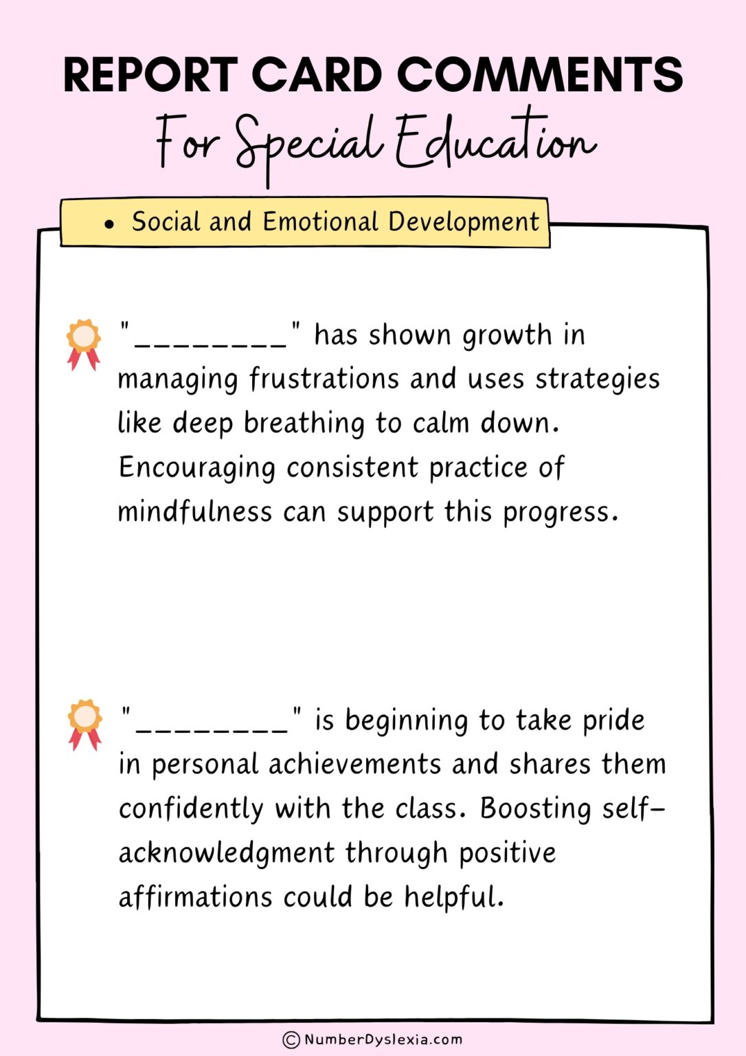 160 Report Card Comments For Students With Special Needs [PDF Included ...