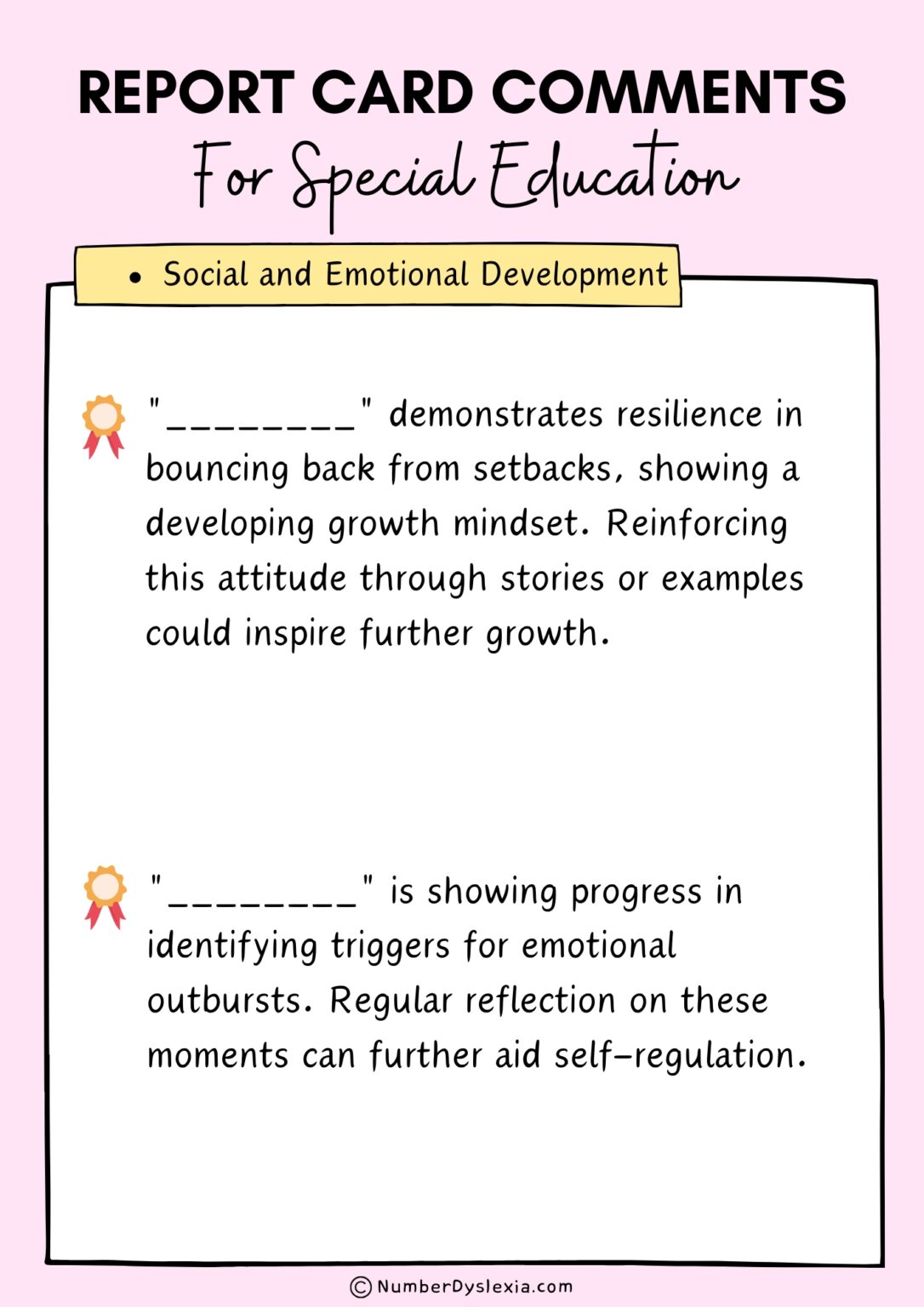 160 Report Card Comments For Students With Special Needs [PDF Included ...