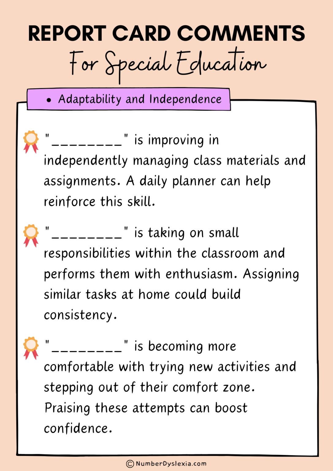 160 Report Card Comments For Students With Special Needs [PDF Included ...