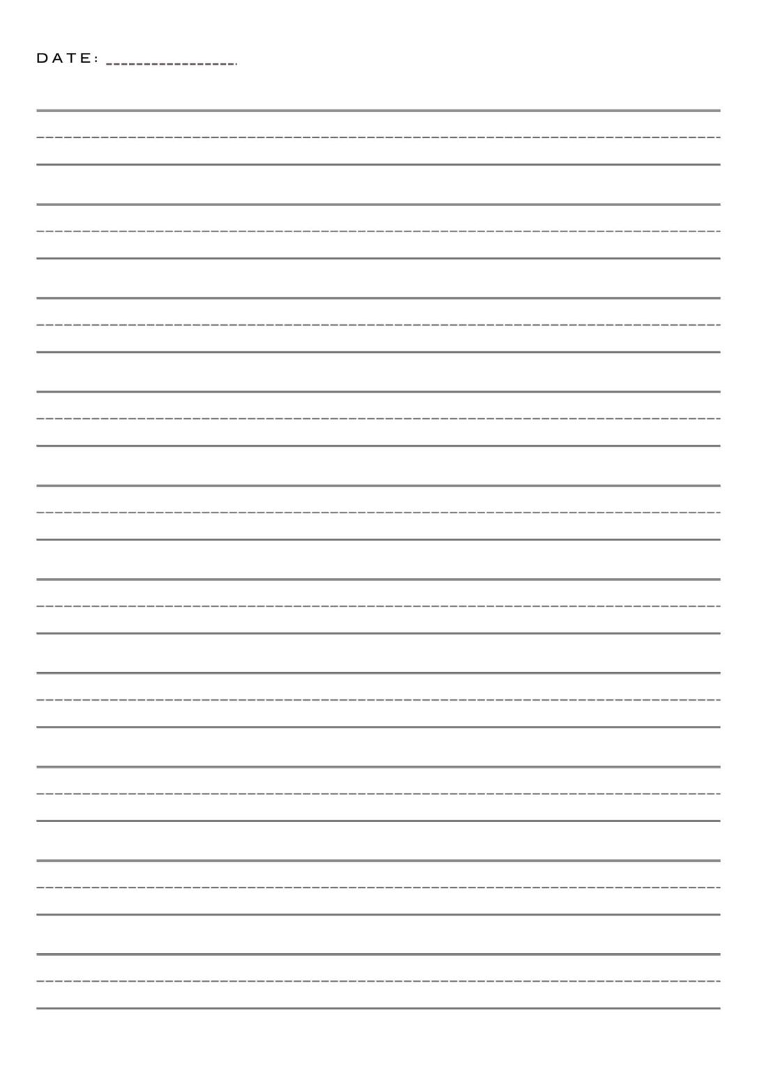 Printable Writing Lines Templates [PDF Included] - Number Dyslexia