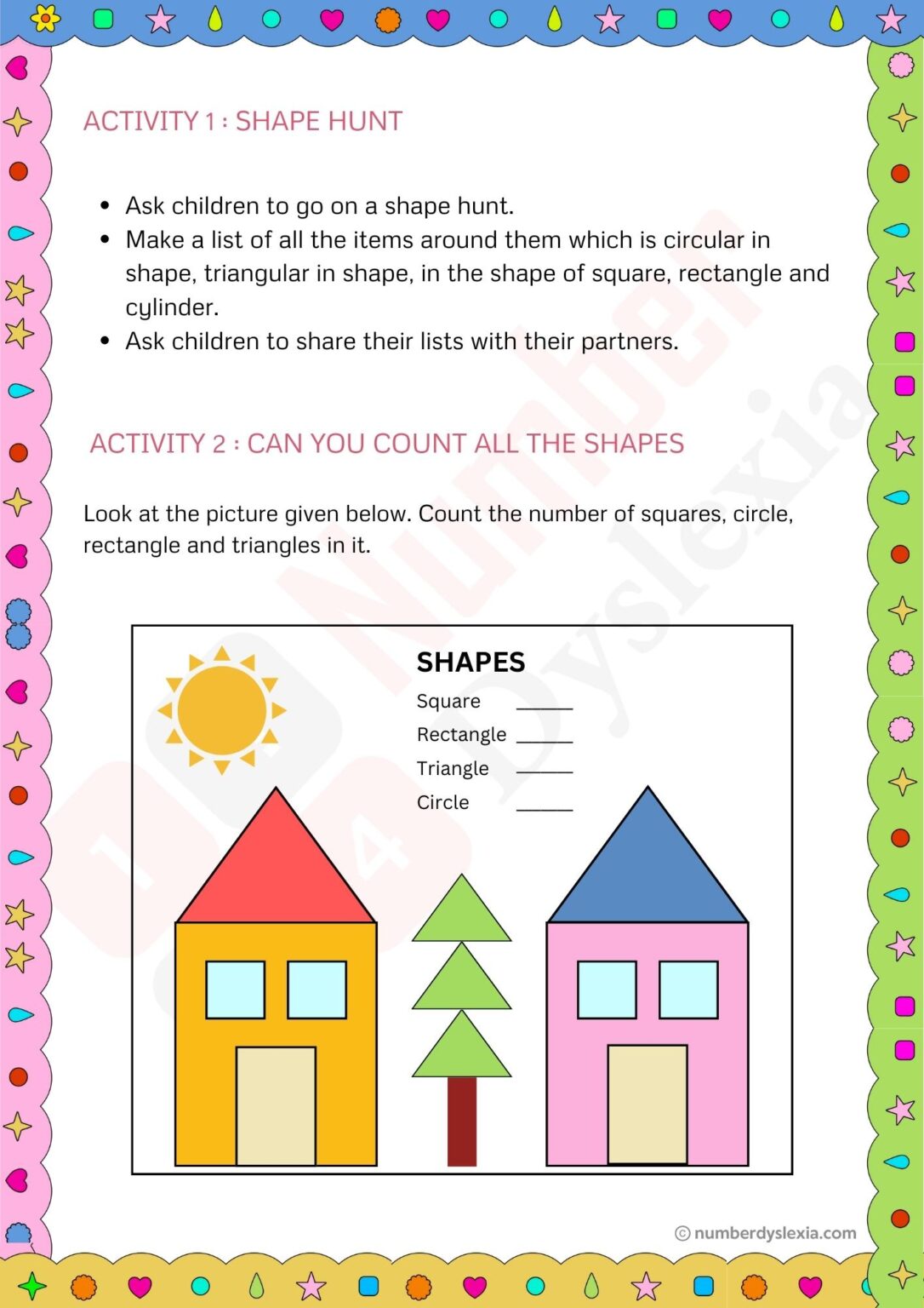 Printable Elementary Grade Shape and Pattern Lesson Plan [PDF Included ...