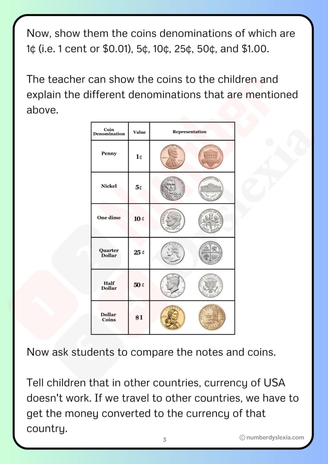 Printable Counting Money Lesson Plan [PDF Included] - Number Dyslexia