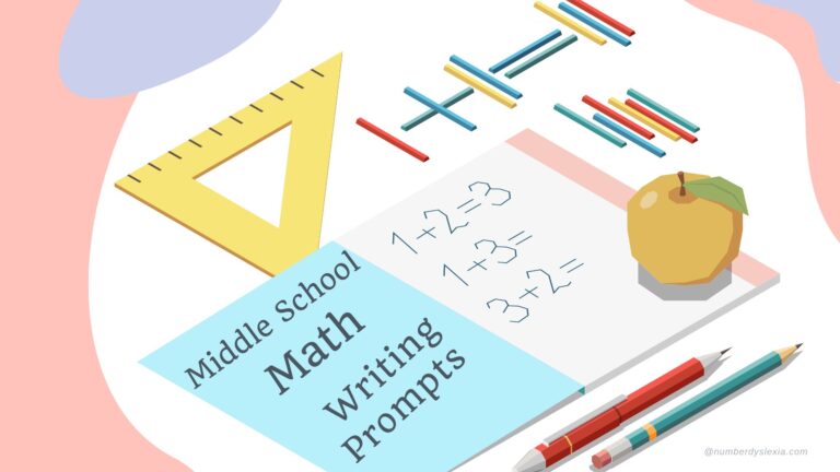 50 Middle School Math Writing Prompts[PDF Included] - Number Dyslexia