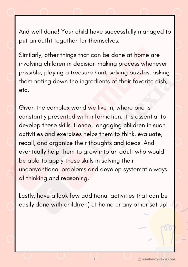 Printable Critical Thinking Lesson Plan [PDF Included] - Number Dyslexia