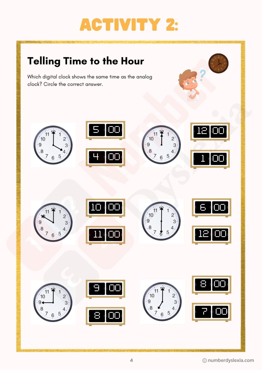 Printable Time-telling Lesson Plan [PDF Included] - Number Dyslexia