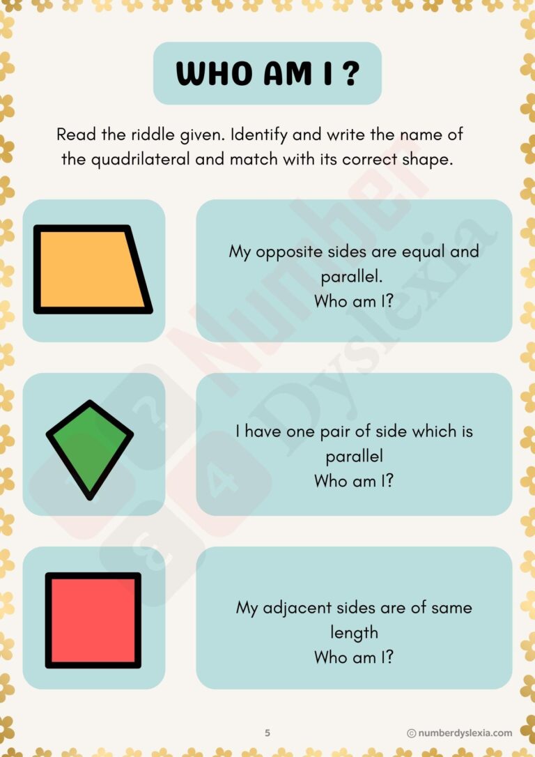 Printable Quadrilaterals Lesson Plan [PDF Included] - Number Dyslexia