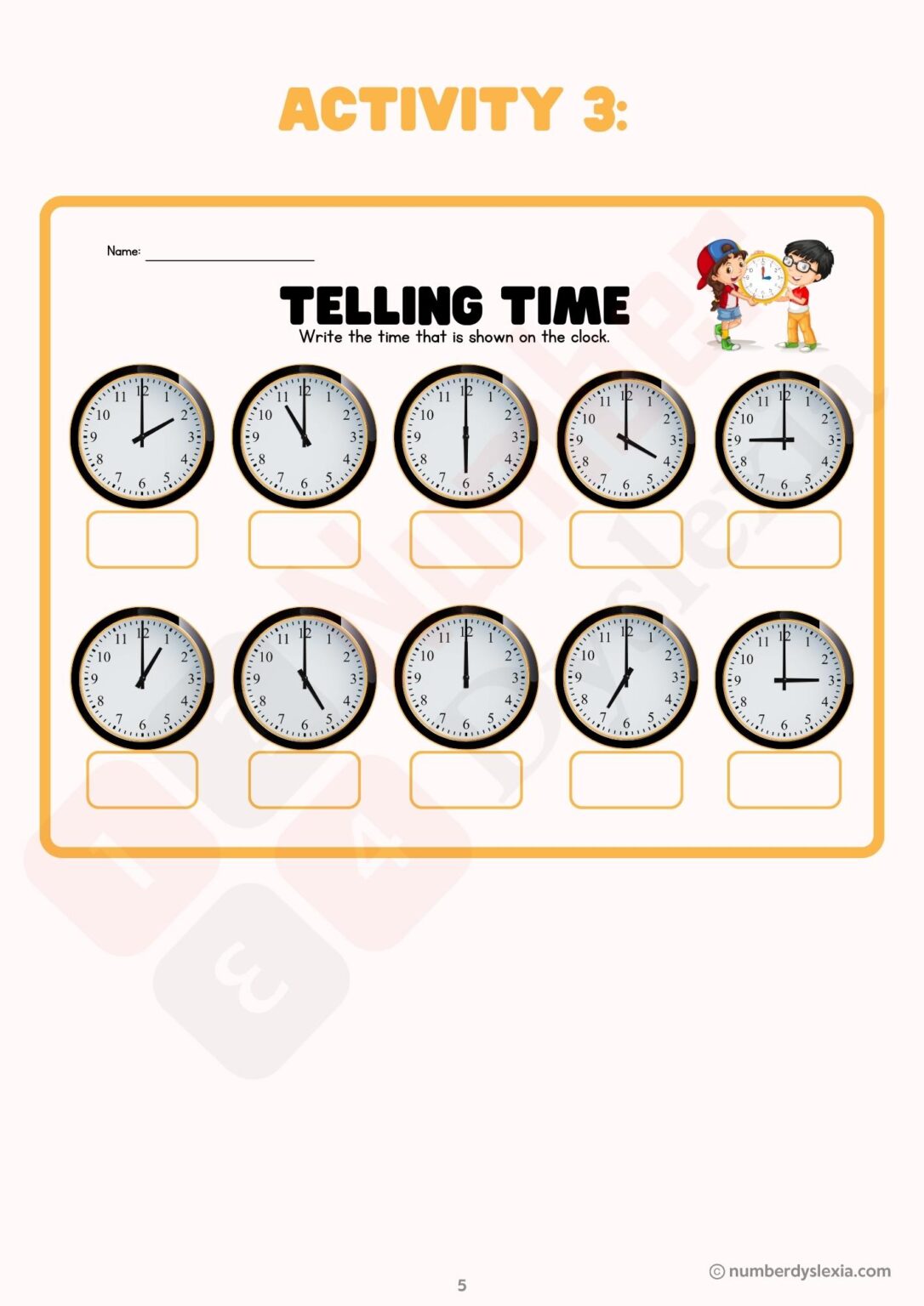 Printable Time-telling Lesson Plan [PDF Included] - Number Dyslexia