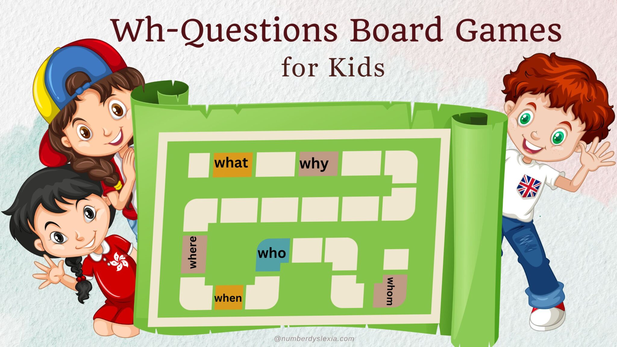 6 Wh-Questions Board Games For Kids - Number Dyslexia