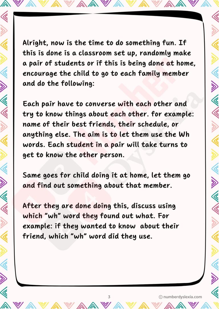 Printable Wh-Questions Lesson Plan [PDF Included] - Number Dyslexia