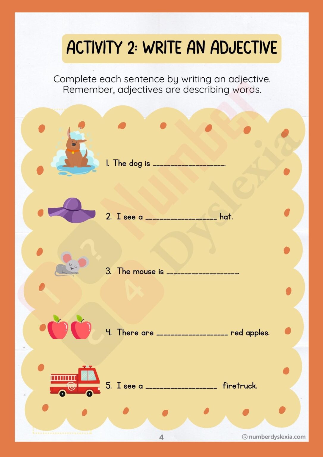 Adjective Lesson Plan [Printable PDF Included] - Number Dyslexia