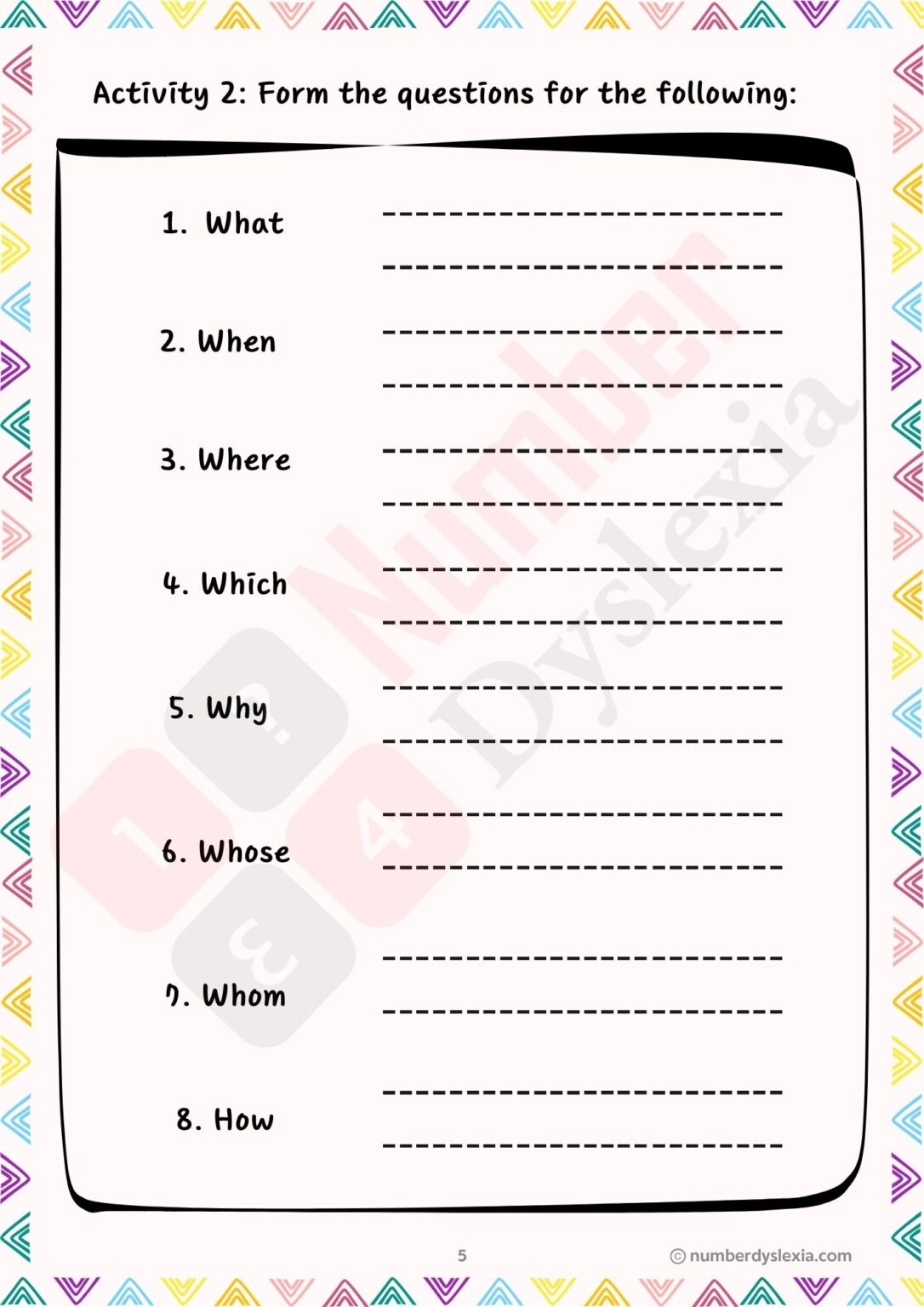 Printable Wh-Questions Lesson Plan [PDF Included] - Number Dyslexia