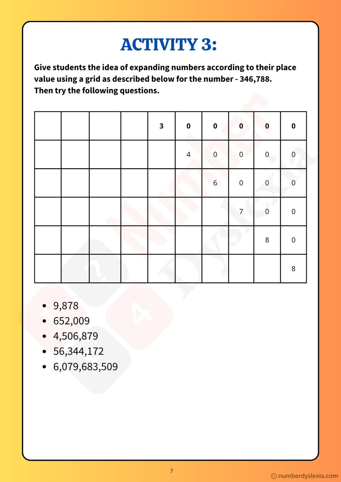 Printable Place Value Lesson Plan [PDF] - Number Dyslexia