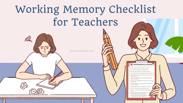 Printable Working Memory Checklist For Teachers [PDF Included] - Number ...