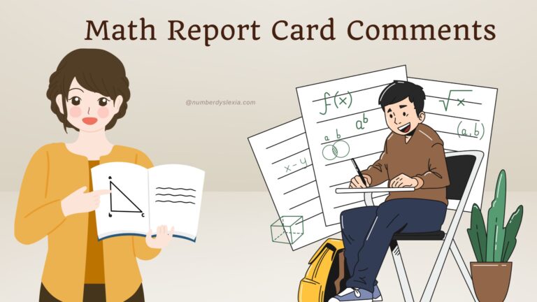 120 Report Card Comments For Maths [PDF Included] - Number Dyslexia