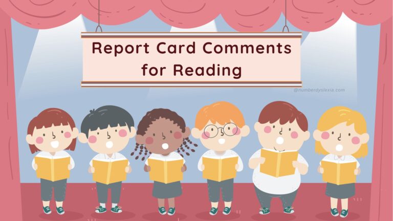 60 Report Card Comments For Reading [PDF Included] - Number Dyslexia