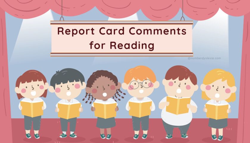 60 Report Card Comments For Reading [PDF Included] - Number Dyslexia