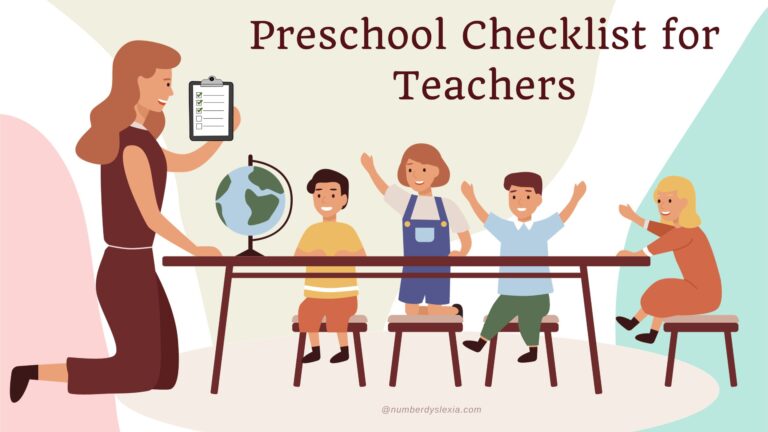 Preschool Checklist For Teachers [PDF Included] - Number Dyslexia