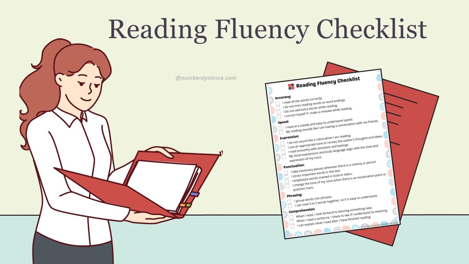 Printable Reading Fluency Checklist [PDF Included] - Number Dyslexia