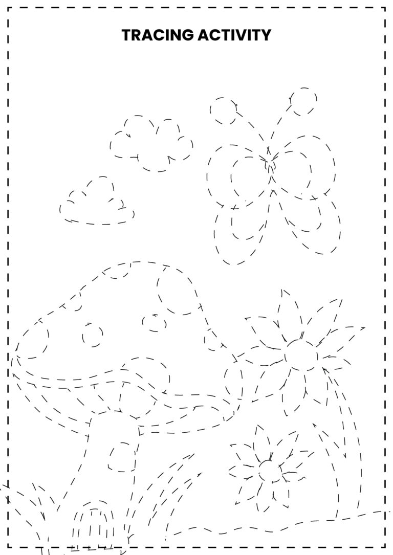 Printable tracing sheets for Preschoolers - Number Dyslexia