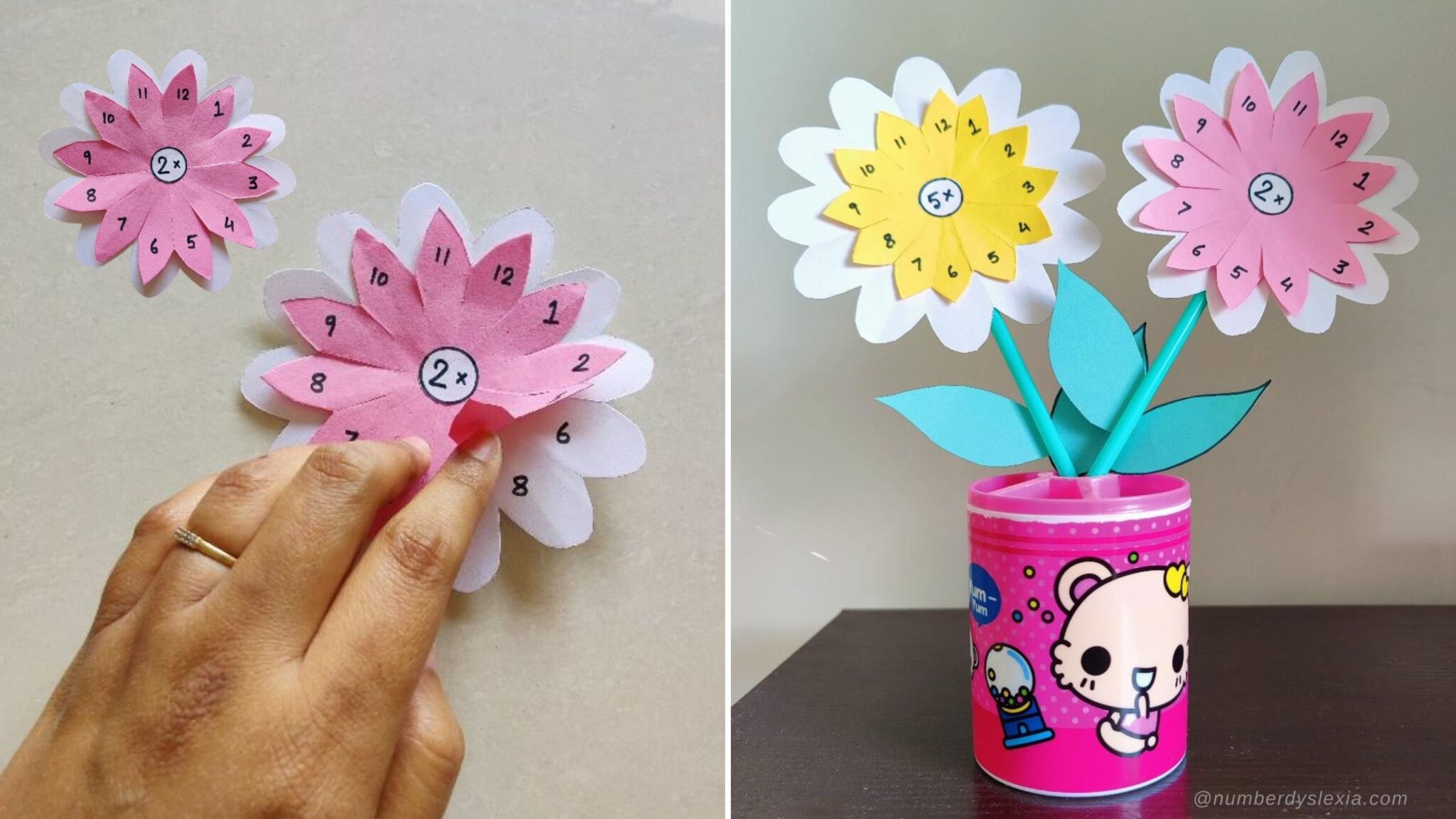 DIY Easy Multiplication Craft - Number Dyslexia